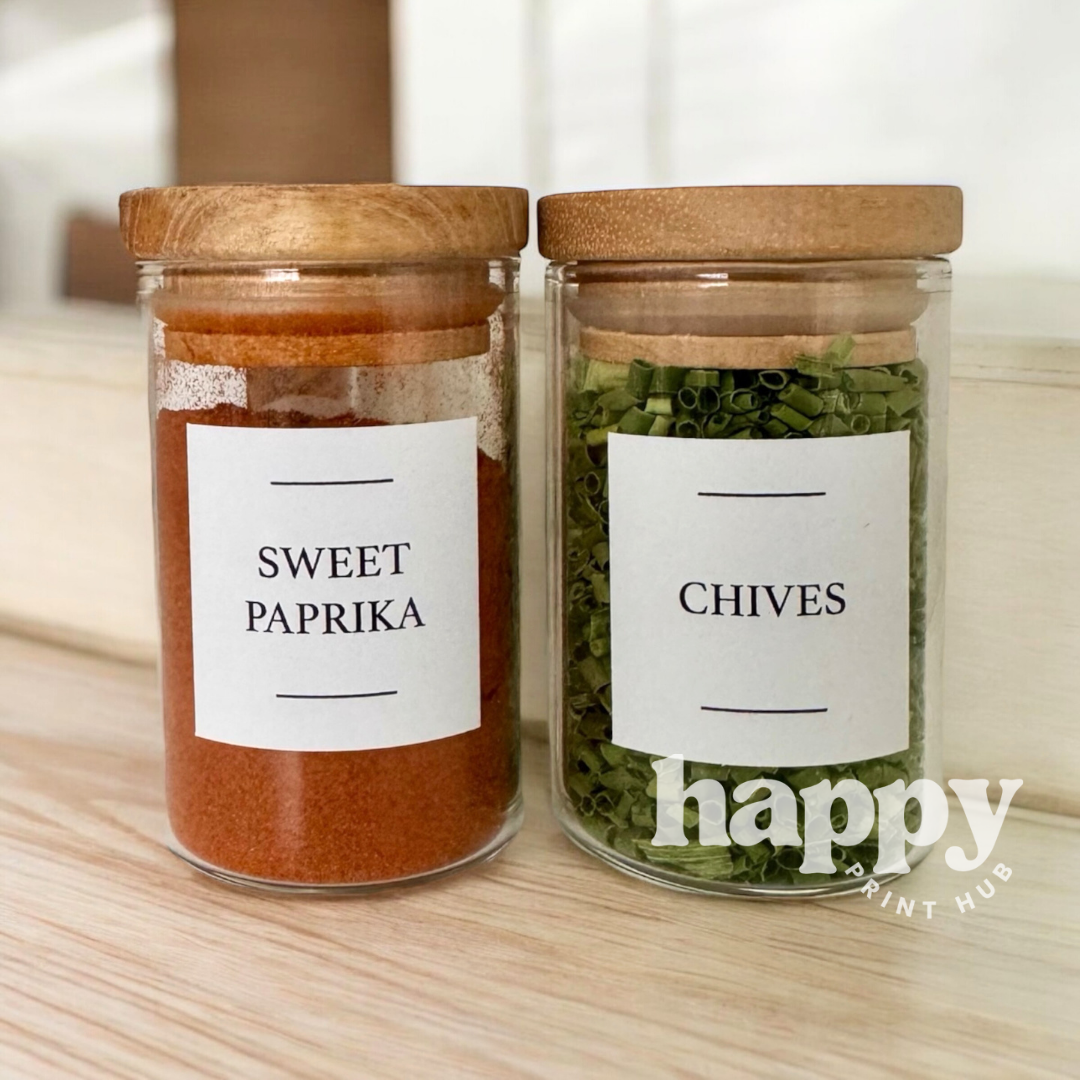 Custom Spice Labels | Square 37mm | Peel + Stick –Durable & Waterproof ...