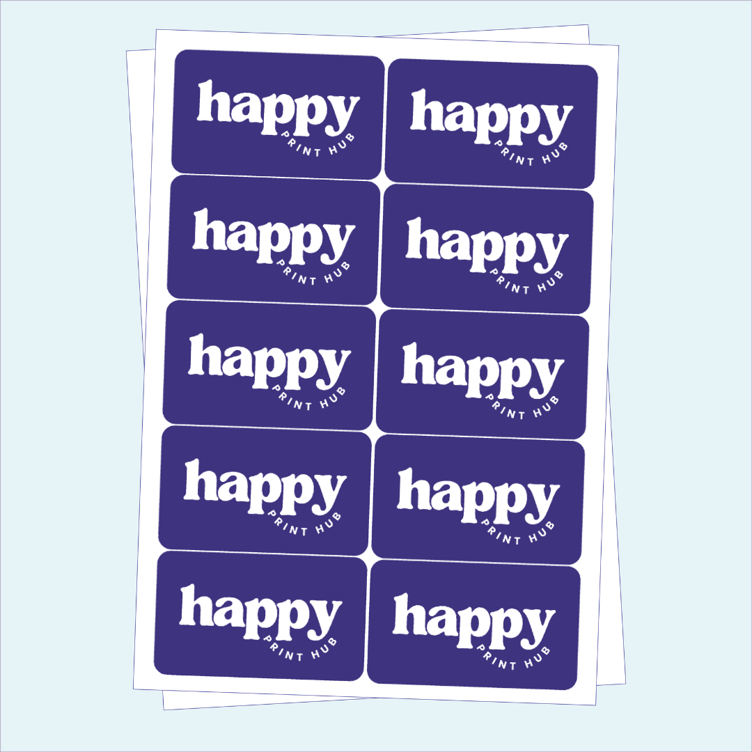 High-Tack Rectangle Stickers | Durable & Premium Vinyl – Happy Print Hub